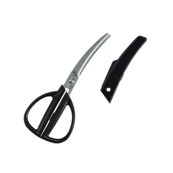 全長：166mm耐熱：110℃刃材質：ステンレス刃物鋼ハンドル・キャップ材質：ポリプロピレン●カーブがついた刃先は、食材を逃がすことなく使いやすさ抜群です。取り外し可能