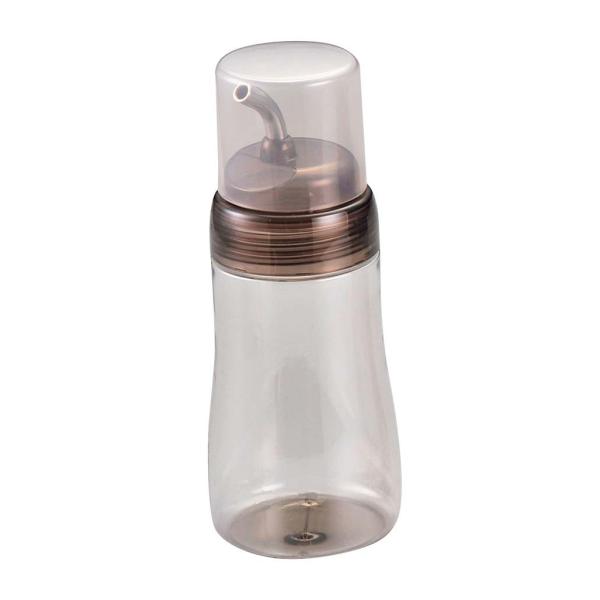 容量：280mL外寸：φ60×H183mm材質：本体／飽和ポリエステル樹脂　　　蓋／AS樹脂　　　注ぎ口／ステンレス　　　キャップ／ポリプロピレン　　　パッキン／シリコン樹脂●べとつきにくく洗剤で洗うだけで表面がさっときれいになります。