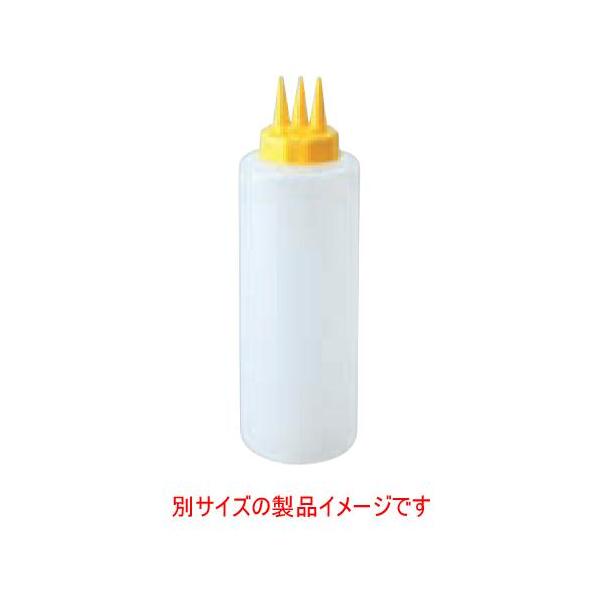3ツ穴カラーキャップディスペンサー レッド外寸：φ45×H160mm容量：170ml材質：ポリエチレン●マヨネーズ等を格子模様にかけることができます。※先端はカットされておりません。