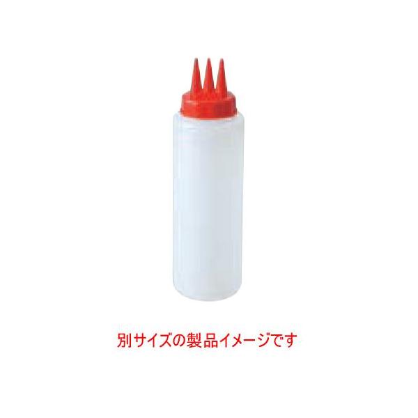 3ツ穴カラーキャップディスペンサー イエロー外寸：φ45×H160mm容量：170ml材質：ポリエチレン●マヨネーズ等を格子模様にかけることができます。※先端はカットされておりません。