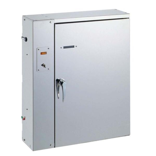 電源：単相100V/13W殺菌ランプ：GL-10庖丁掛け：8本差し庖丁寸法：刃渡36cmまで外形寸法：460×130×H595mm重量：10kg●丸洗い可能です。● 殺菌灯部脱着で取替簡単