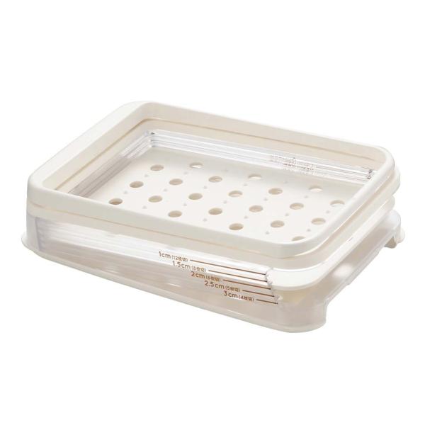 外寸：159×235×H69mm材質：安全ガード・厚み調節板・底板／ABS樹脂　　　ナイフあて／ポリプロピレン　　　本体枠・フード／スチロール樹脂●サンドイッチに使える1cmから、リッチな3cmまで5mm刻みで　5段階に厚みの調節ができます...