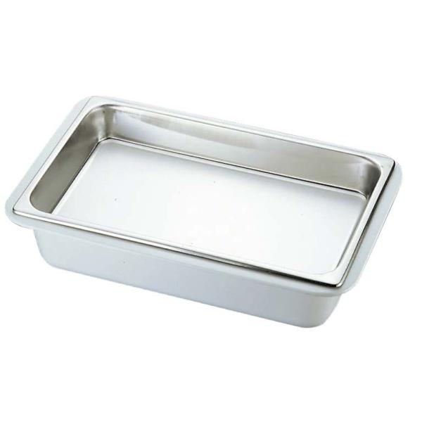 外寸：566×362×H134mm内寸：496×299×H102mm写真はCM1040にステンレスホテルパン1/1H65をセットしたものです。