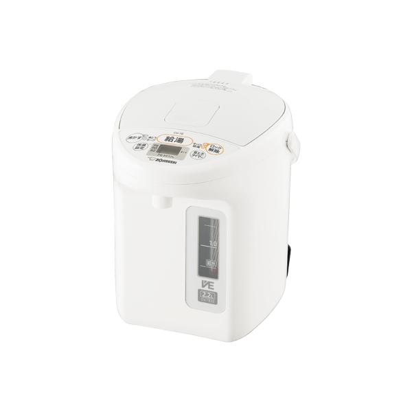 象印 VE電気まほうびん 優湯生 CV-TE22容量：2.2L外寸：210×285×H260mm重量：2.5kg消費電力：湯沸かし時/905W●電気で沸かしてまほうびんで保温するから電気代が安くなる●905W「スピード沸騰」●大きな文字とわ...