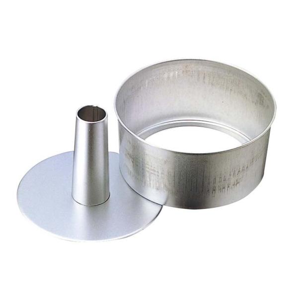 サイズ：φ200×H100mm材質：スチール・アルミメッキ※専用敷紙別売　シフォンケーキ型用　敷紙 20cm(商品コード：e8596100)