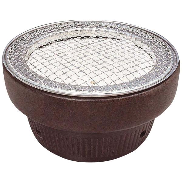 外寸：φ295×H170mm付属品：中子、トップカバー、水皿、焼アミ材質：本体外側／三河土　　　中子／珪藻土●本体底部の水皿がコンロとテーブルの間を断熱します。