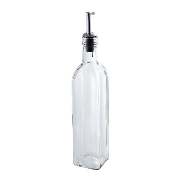 L 容量：500ml　外寸：58×58×H310mm材質：ガラス、ステンレス、シリコン