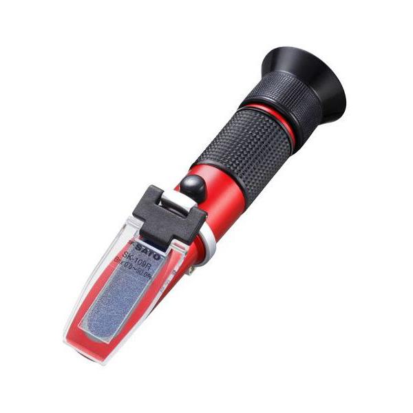 型式：SK-109R測定範囲：Brix0.0〜50.0％最小目盛：Brix0.5％自動温度補正可サイズ：φ29×155mm重量：100g測定できる液体種類：0〜50％の糖度（濃度）の液体、混濁している液体本体材質：アルミニウム合金プリズム材...