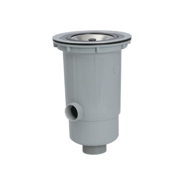 商品概要シンクや洗面台の排水口に取り付ける、大型タイプの防臭排水トラップです。50A規格・オーバーフロー穴付タイプ ステンカゴ 型番：TO-195BK（BKヨコ-1） となります。サイズ・仕様外寸：φ180×H277mm排水口径：外ネジG（...