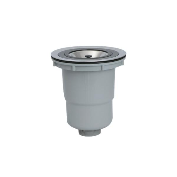 商品概要シンクや洗面台の排水口に取り付ける、中型タイプの防臭排水トラップです。50A規格・オーバーフロー穴なしタイプ 樹脂カゴ 型番：TO-282WP となります。サイズ・仕様外寸：φ186×H210mm排水口径：外ネジG（PF）2インチ樹...