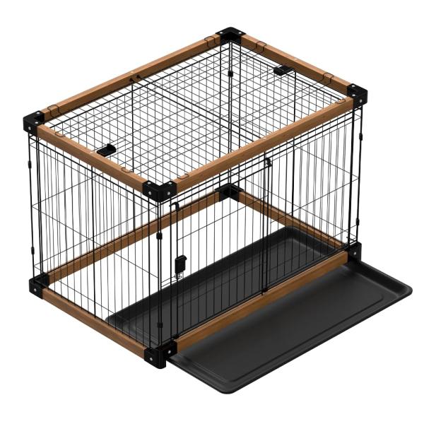 ※ご購入後でも品切れになっている場合がございます。その際は、メールでお知らせしますので必ずご確認ください。【商品概要】【サイズ】小ケージ：幅76.5x奥行55x高さ60cm、ペットケージのドアサイズ：41*31ｃｍ　大ケージ：幅95x奥行7...