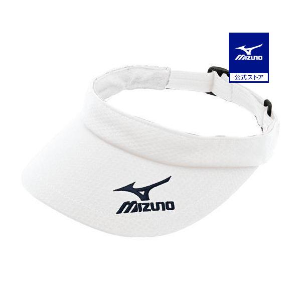 ミズノランバードマーク刺繍がポイント。シンプルなデザインのサンバイザー。