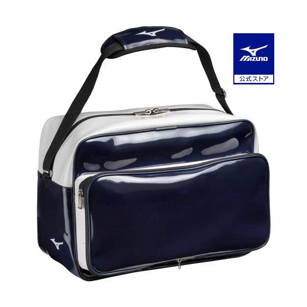 豊富なカラーバリエーションでチームカラーに対応。エナメル素材の大容量セカンドバッグ。