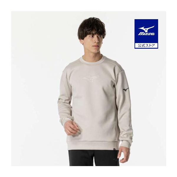 肌触りが良く快適で動きやすいストレッチスウェットクルー。