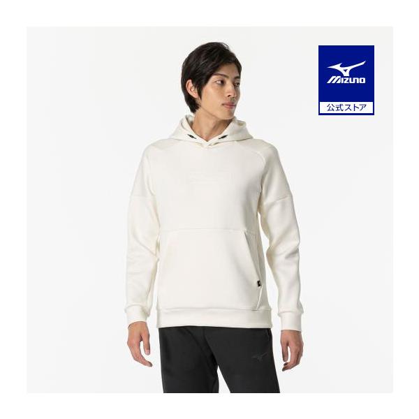 肌触りが良く快適で動きやすいストレッチスウェットプルオーバーフーディ。