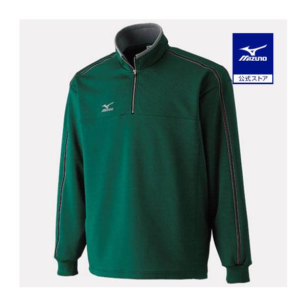 サイドラインがアクセントのウォームアップハーフジップシャツ。