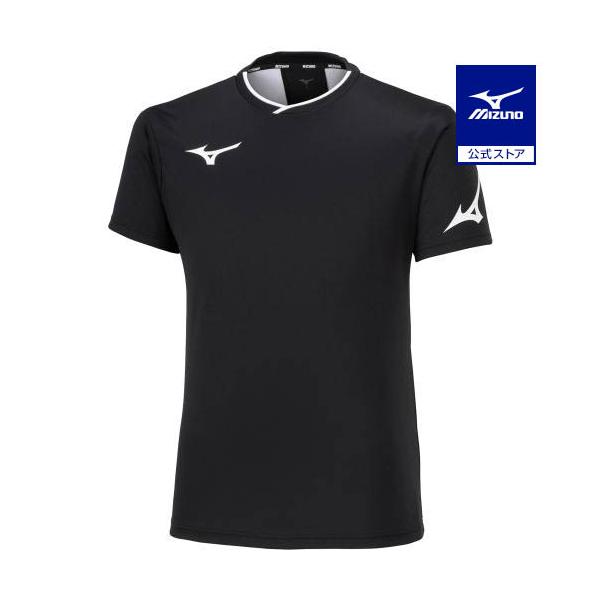 プラクティスシャツ吸汗速乾&amp;ダイナモーションフィット背面肩回りの縫製線を少なくしてスイング動作をスムーズに（※ミズノバトミントンシャツと比較して）吸汗速乾素材採用。