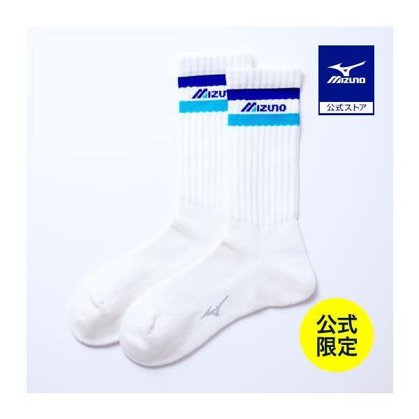 ドライベクター×抗菌防臭加工綿糸を使用した、ライン＋ロゴ入りレギュラー丈底パイルソックス。