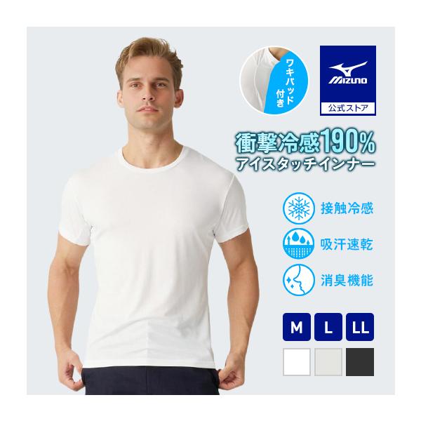 衝撃冷感190％ アイスタッチインナー生地に触れた瞬間から感じるアイスタッチの「冷感」は熱いカラダに清涼感をもたらします。