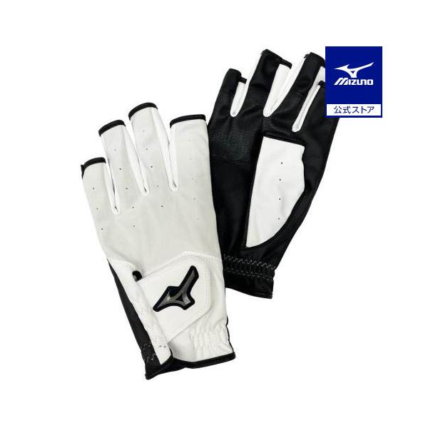 ミズノ独自に開発したマルチストレッチ合皮『セロスぺ合皮』を採用。スコアの記入もしやすい5本指出しタイプ。※こちらの商品は、男性モデルサイズになります。