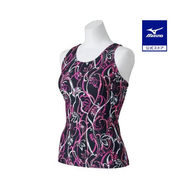 Fitnessプールで歩くことを楽しむフィットネス水着です。落ち着いた色味が着やすいトップスです。