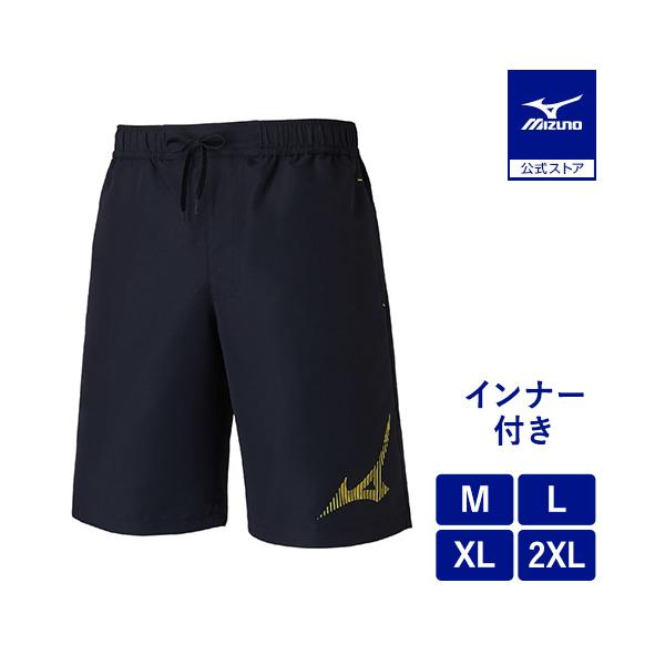 ゆったり着れるインナー付きのウォーターショーツ。シンプルでスポーティなデザイン。