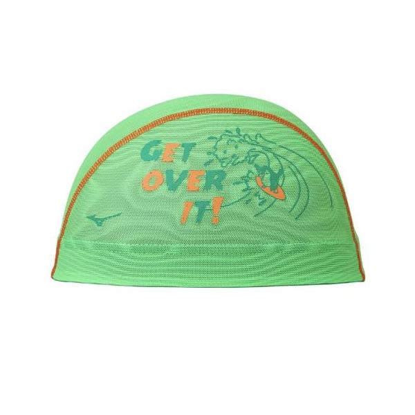 スイムキャップしっかり泳ぐ方のためのメッシュキャップ。プールに行くためにはマストアイテムです。“GET OVER IT!” 大波を乗り越えていきましょう！