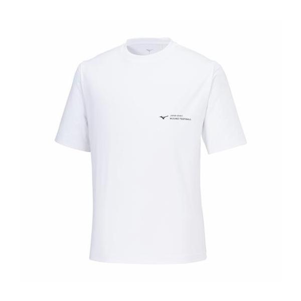 MIZUNO FOOTBALLのフィロソフィーを纏う。「JAPAN SPIRIT.」と、ブランドメッセージのロゴのみをプリントしたシンプルなTシャツ。