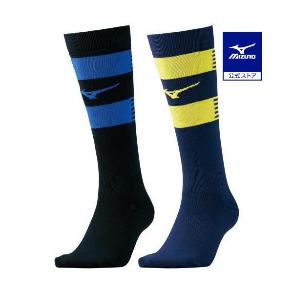 2足組みのソックス。太いボーダーの配色組合せ。