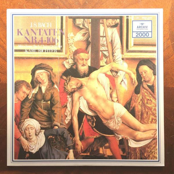 ※ 曲目や演奏者名は、写真でご確認ください。※【全曲 検聴済】で【針飛なし】です。※【返品・返金保障】中古LPレコード【バッハ／カンタータ 第4番 第106番、カール・リヒター《指揮》／ミュンヘン・バッハ交響楽団、合唱団】Bach Cant...