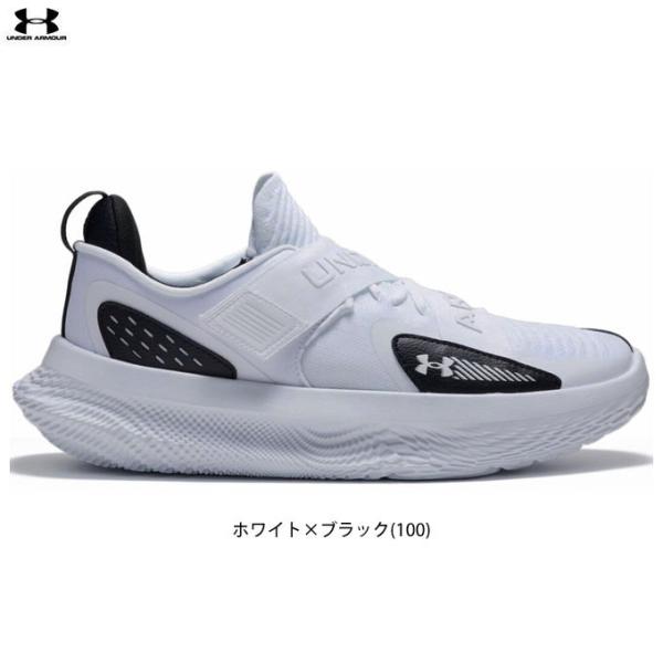 ■商品説明・足の動きにフィットし、これまでにない接地感覚をもたらす、軽量で反発性、グリップ性に優れたクッションフォームのみのソールユニット・耐久性に優れたUA Flowアウトソールは、より良いコートフィールを提供し、これまで以上に素早くカッ...
