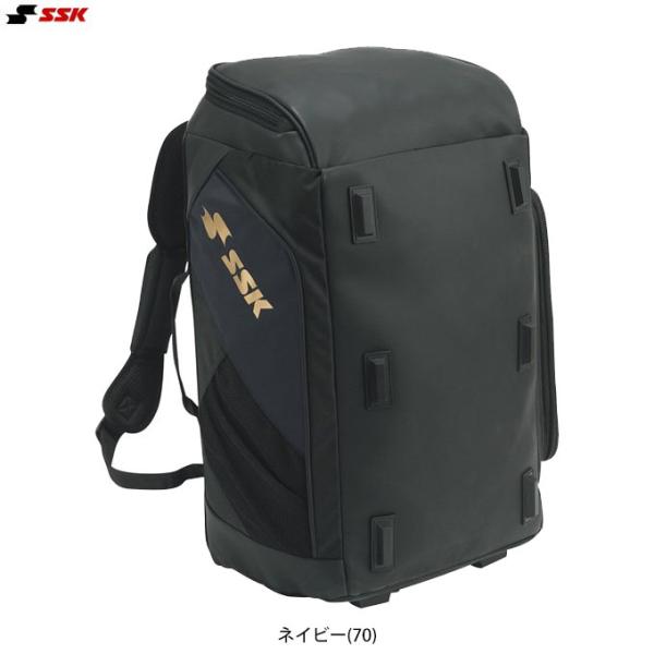 ■品番BA6001■商品説明手提げ・ショルダー・リュックの3スタイルで使用可能なバッグ。キャッチャー防具一式も入ります。・前ポケット脱着式（縦18×上辺25×下辺32cm）・再起反射テープ■素材合成繊維、合成皮革（PVC）■カラーネイビー(...