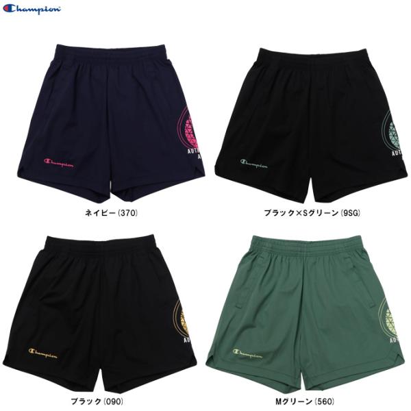■品番C3-DV512■商品説明吸汗速乾機能と動きやすいストレッチ性を持った素材を使用したショーツです。右前裾にはChampion(チャンピオン)ロゴ、左サイドには幾何学模様のCロゴと「AUTHENTIC AMERICAN ATHLETIC...