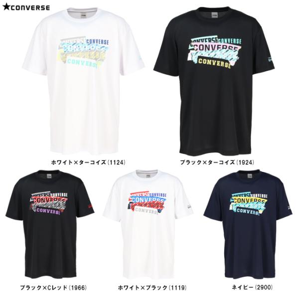 ■品番CB242357■商品説明コンバースのブランドロゴをステッカー風に表現したTシャツ。柔らかな肌触りに吸汗速乾を兼ね揃えたスポーツ向けアイテムです。機能：吸汗速乾■素材クイックドライメッシュニット(ポリエステル100%)■カラーブラック...