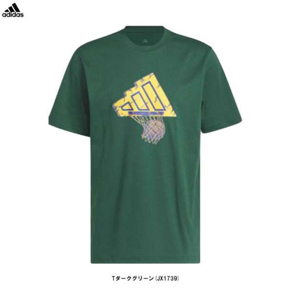 ■品番KKQ86■商品説明アディダスのメンズ半袖Tシャツです。バスケットボール向けデザインがおしゃれな商品。カジュアルなデザインですので普段使いにもおすすめ。■素材本体：綿100％リブ部分：綿95%、ポリウレタン5％■カラーTダークグリーン...