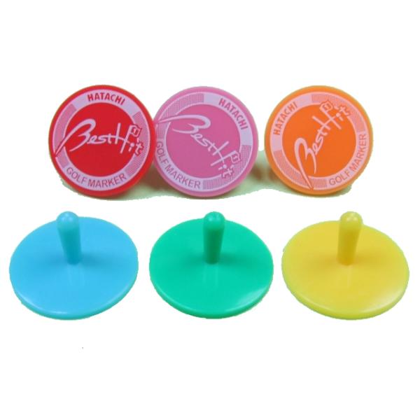 ●裏面にピン付きのプラスチック製グラウンドゴルフマーカー、6ヶ入りです。●芝から抜けにくいように、ピンの形状は先端にかけてやや太くなっています。●芝刈り機の刃こぼれ対策などによるスチールマーカーの使えないコースでも使用可能です。BH6021...