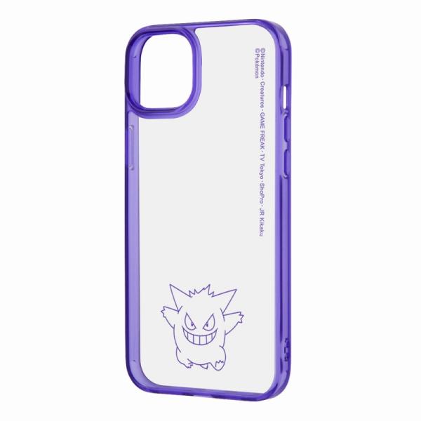 対応機種：iPhone 15 Plusカラー／キャラ：ゲンガー傷に強い＆衝撃吸収衝撃吸収性のあるTPU×摩擦によるキズを低減するポリカーボネイト(C)Nintendo・Creatures・GAME FREAK・TV Tokyo・ShoPro...