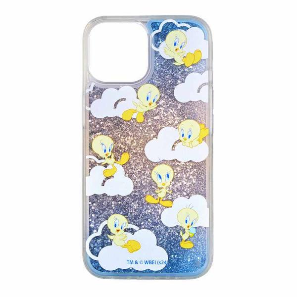 対応機種：iPhone 15 / 14 / 13カラー／キャラ：トゥイーティー_1キラキララメが流れるグリッターケースシーンが蘇るような立体感LOONEY TUNES and all related characters and eleme...