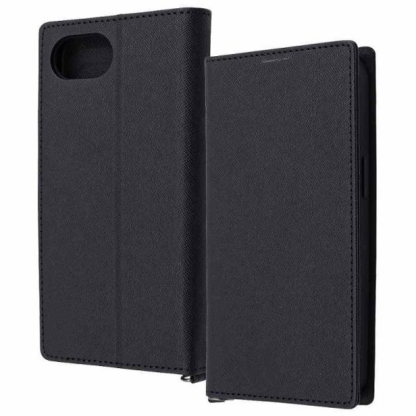 対応機種：iPhone 17e / 16eカラー／キャラ：ブラック_ブラックスタイリッシュで丈夫なレザーケースセンスを上げるベーシックなデザインカードが入れられる大容量な収納ポケット。マグネット不使用でスマートな開閉、端末や磁気カードも安心...