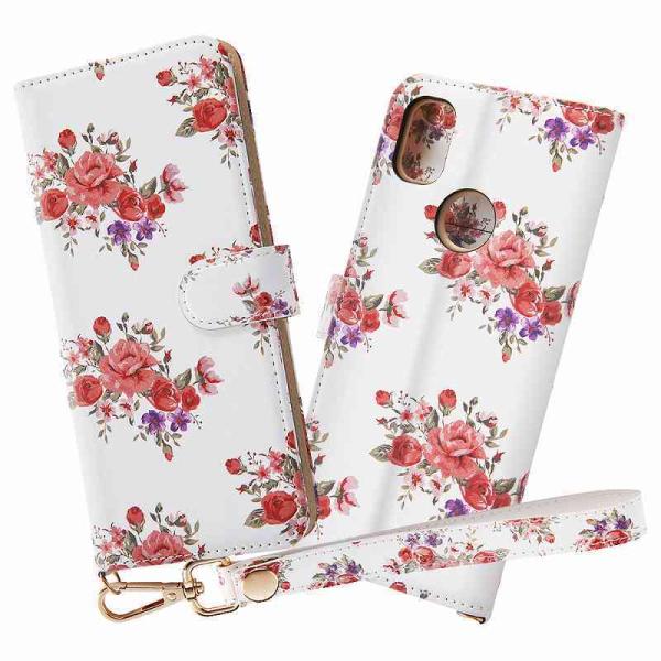 対応機種.：あんしんスマホ KY-51Bカラー／キャラ：花柄/ピンクエレガントなフラワーデザイン使いやすさとデザインにこだわった高機能な手帳型ケース使いやすさとデザインにこだわった高機能な手帳型ケース。取り出しやすい大容量のカード収納ポケッ...