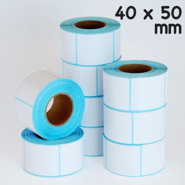 RDロール（感熱紙）サイズ幅40mm×長さ50mm500枚×9ロール=4,500枚(ロール外径 約80mm)プレカット紙ラベル9本パック正規品JAN：4969121002842※お届け先が法人様等の場合、住所欄に社名等もご記入お願い致します。