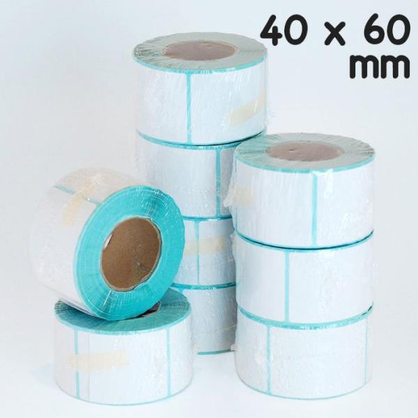 RDロール（感熱紙）サイズ幅40mm×長さ60mm500枚×9ロール=4,500枚(ロール外径 約80mm)プレカット紙ラベル9本パック正規品JAN：4969121002835※お届け先が法人様等の場合、住所欄に社名等もご記入お願い致します。