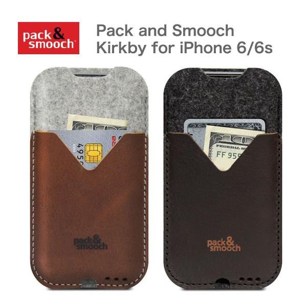 メリノウール製ウールフェルトと、植物性タンニング鞣し牛革を使用して、ドイツで手作りされたナチュラルテイストのiPhone 6/6s対応ポケットケースです。  カラー：Anthracite/DarkBrown（ダークグレー/ダークブラウン）、...