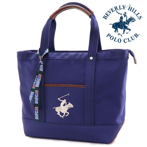 送料無料♪ アメリカブランド 正規品 新品 プレゼントにも最適 ギフト BEVERLY HILLS POLO CLUB BAG バック 人気 素材:キャンバスカラー:ネイビー×ネイビー×ホワイトサイズ（高さ(縦)cm×幅(横)上部cm×幅(...