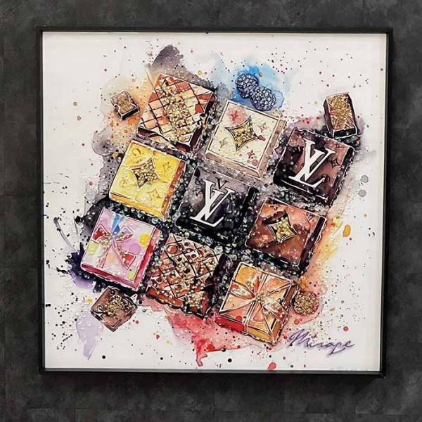 サイズ幅50cm×高さ50cm×厚み3.5cm※多少の誤差はご了承ください　　　　　　 材質：合板・プラスチック・艶有・アクリル樹脂　　ラグジュアリーな空間演出にぴったりなクリスタルアートパネル一枚あるだけで、日常にちょっぴりワクワク感をプ...