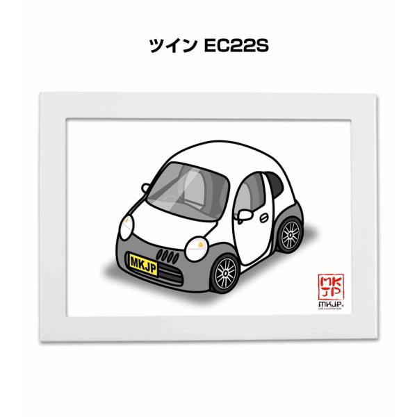 サイズ：イラスト寸法：210mm×148mm フレーム寸法：242mm×180mm　材質：イラスト：半光沢紙　フレーム：木製（木端材）20mm幅　透明板：PETシート（0.4mm厚）　裏板・スタンド：MDF　付属品：吊りヒモ　特徴：好きな車...