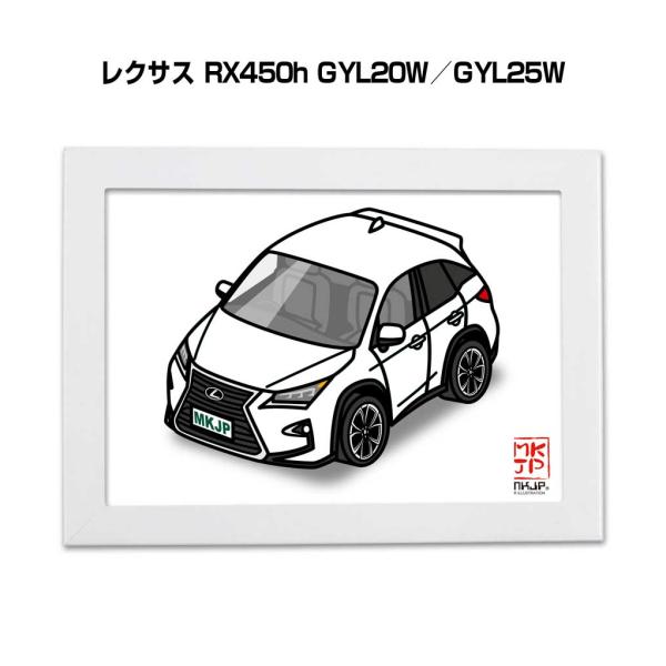 サイズ：イラスト寸法：210mm×148mm フレーム寸法：242mm×180mm　材質：イラスト：半光沢紙　フレーム：木製（木端材）20mm幅　透明板：PETシート（0.4mm厚）　裏板・スタンド：MDF　付属品：吊りヒモ　特徴：好きな車...