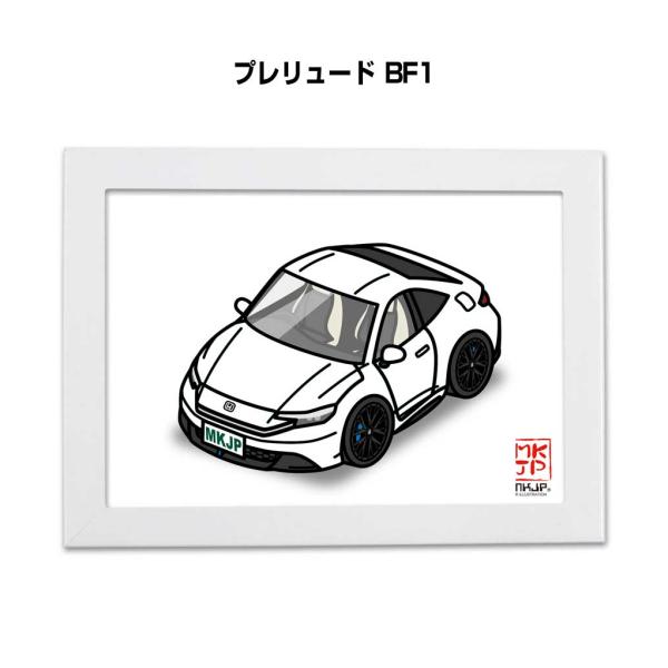 サイズ：イラスト寸法：210mm×148mm フレーム寸法：242mm×180mm　材質：イラスト：半光沢紙　フレーム：木製（木端材）20mm幅　透明板：PETシート（0.4mm厚）　裏板・スタンド：MDF　付属品：吊りヒモ　特徴：好きな車...