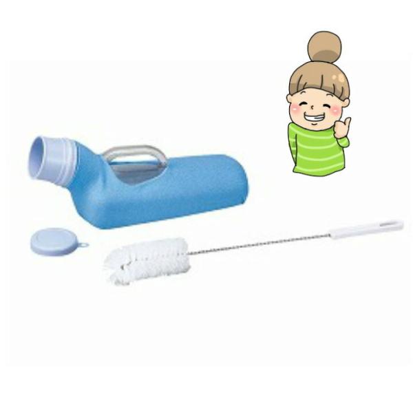 メーカー：アロン化成容量：1200cc付属品：専用ブラシ、専用カバー、専用フタアロン化成 介護 寝たきり 介助 寝たまま 排尿 軽い 軽量こぼれにくい 持ちやすい 高齢者 お年寄り 老人