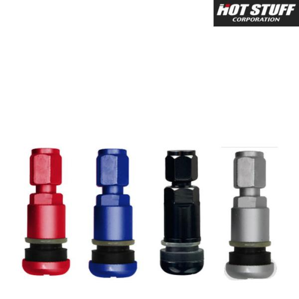 HOTSTUFF ホットスタッフエアバルブ4個セット【数量】4個セット【全長】45mm【適合リム穴φ11.5【締め付けトルク】2.0±0.5N.m【カラー/品番】・レッド/EUV-RD3・ブルー/EUV-BL4・ブラック/EUV-BK2・シ...
